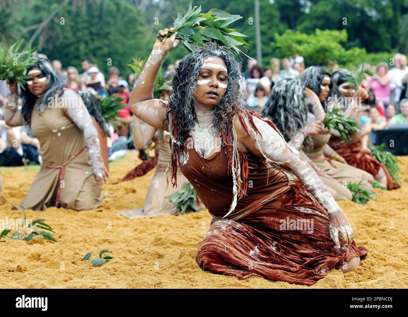 ** FILE** Aboriginal women perform the Woggan-ma-gule morning ceremony ...