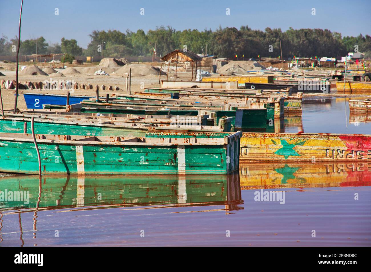 Lake Retba In Senegal West Africa