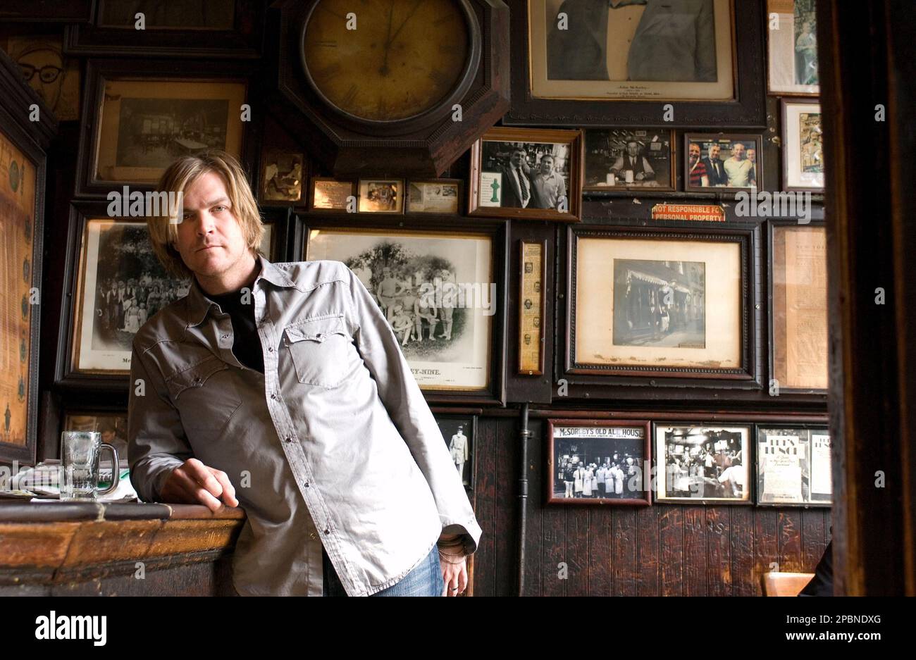 Country Singer Jack Ingram is photographed at McSorley's Pub in New ...