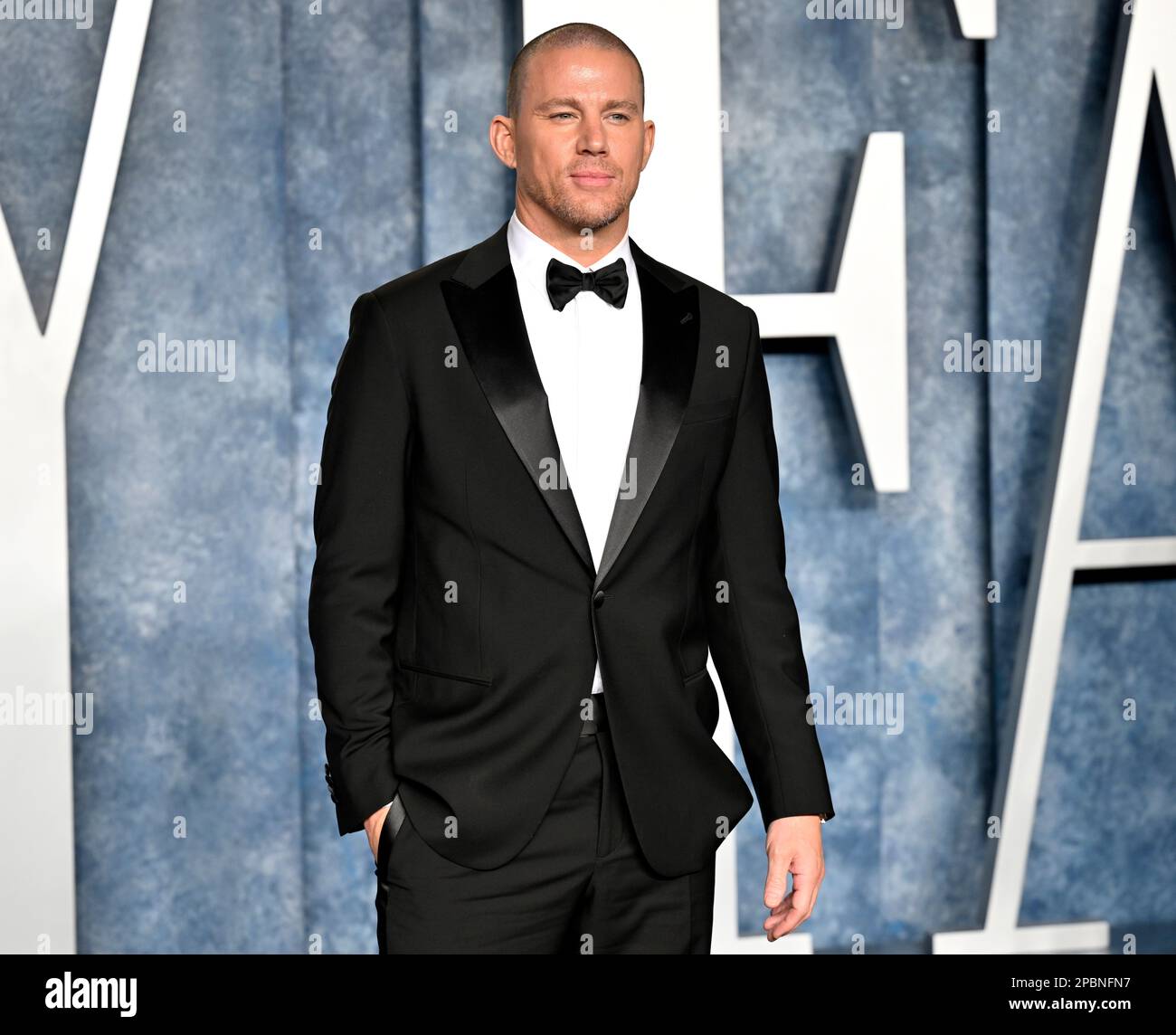 Channing Tatum arrives at the Vanity Fair Oscar Party on Sunday, March ...