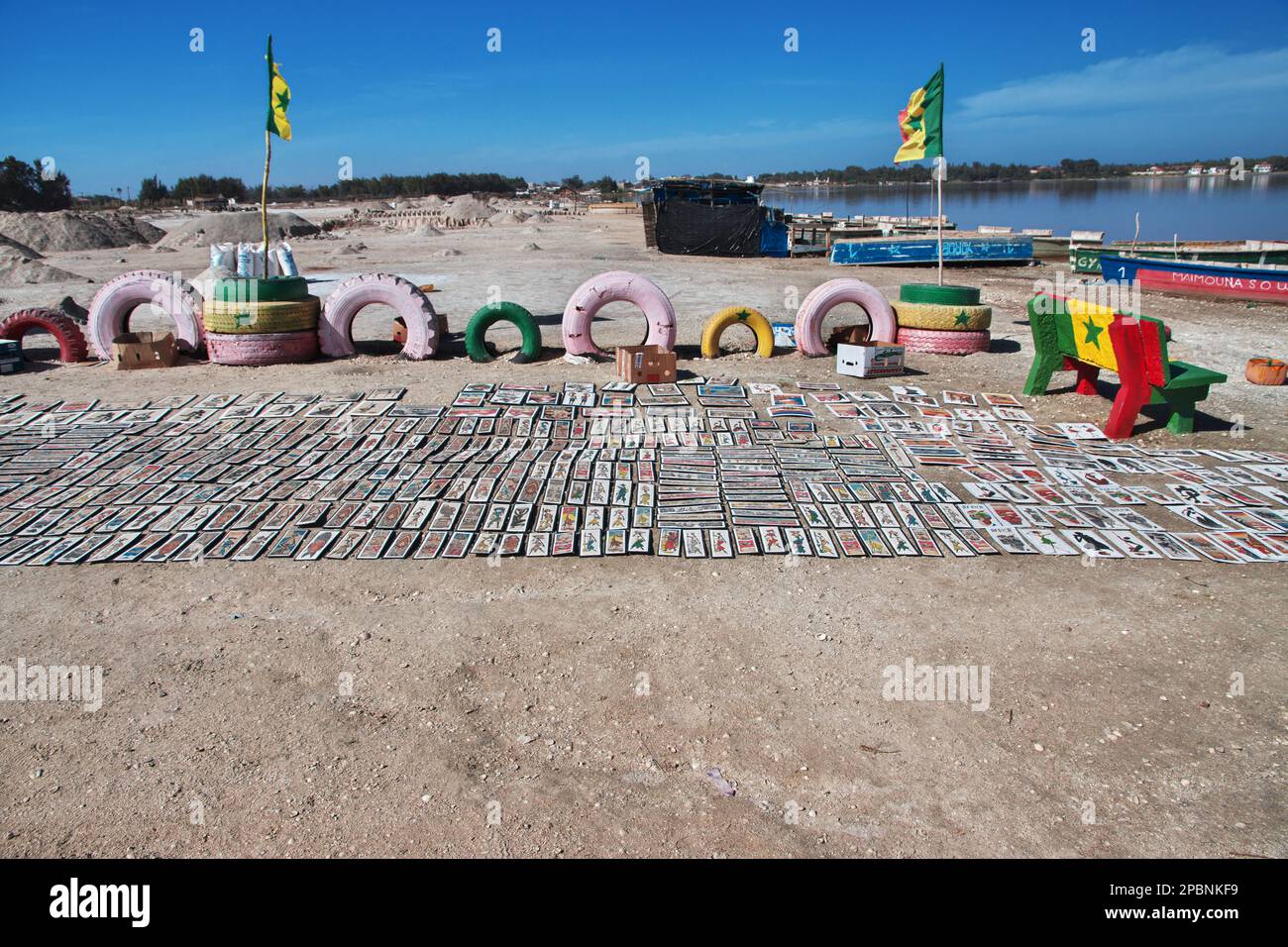 Gifts in Lake Retba, Lac rose close Dakar, Senegal, West Africa Stock ...