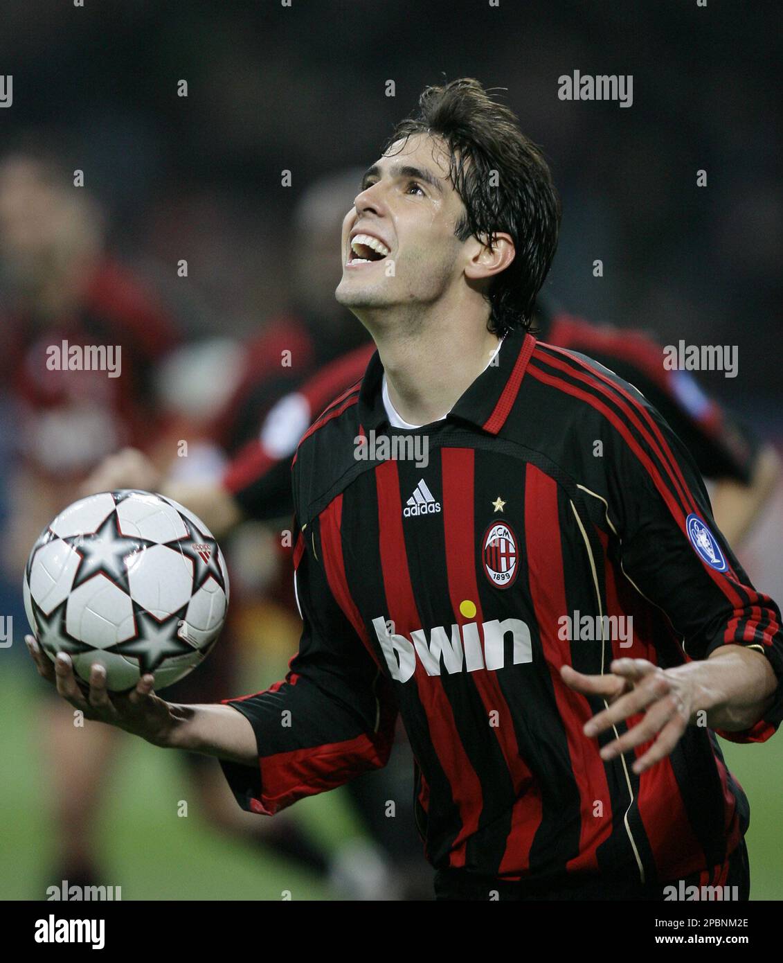 AC Milan's Kaka' of Brazil celebrates after scoring on a penalty kick ...