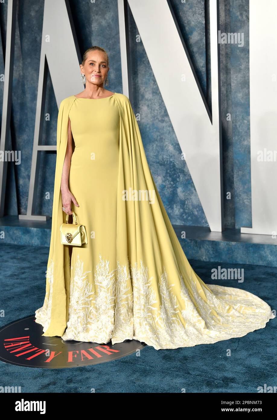 Sharon Stone arrives at the Vanity Fair Oscar Party on Sunday, March 12 ...