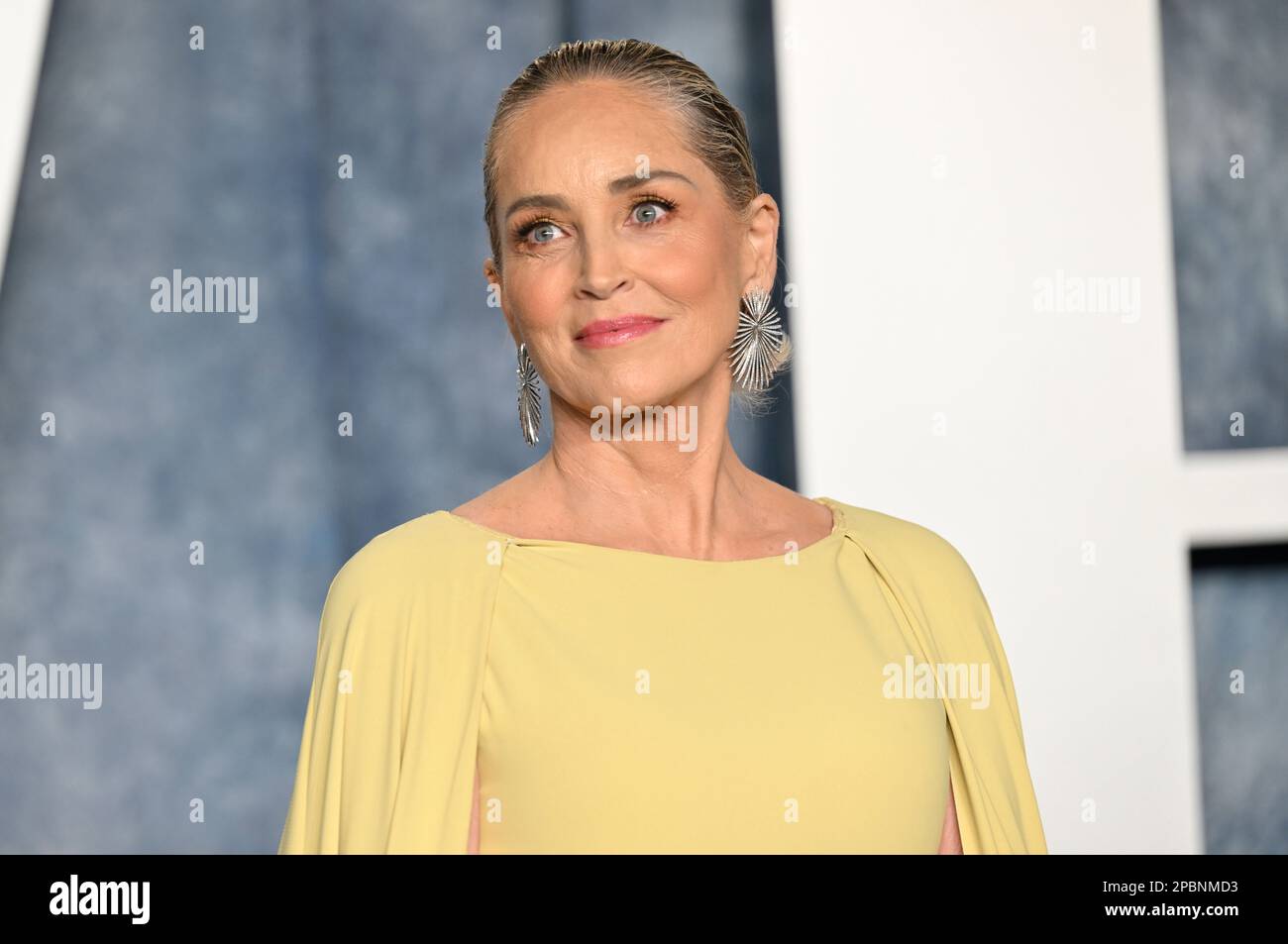 Sharon Stone arrives at the Vanity Fair Oscar Party on Sunday, March 12 ...