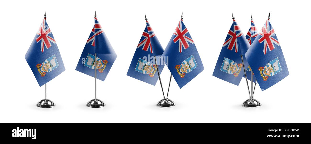 Small national flags of the Falkland Islands on a white background ...