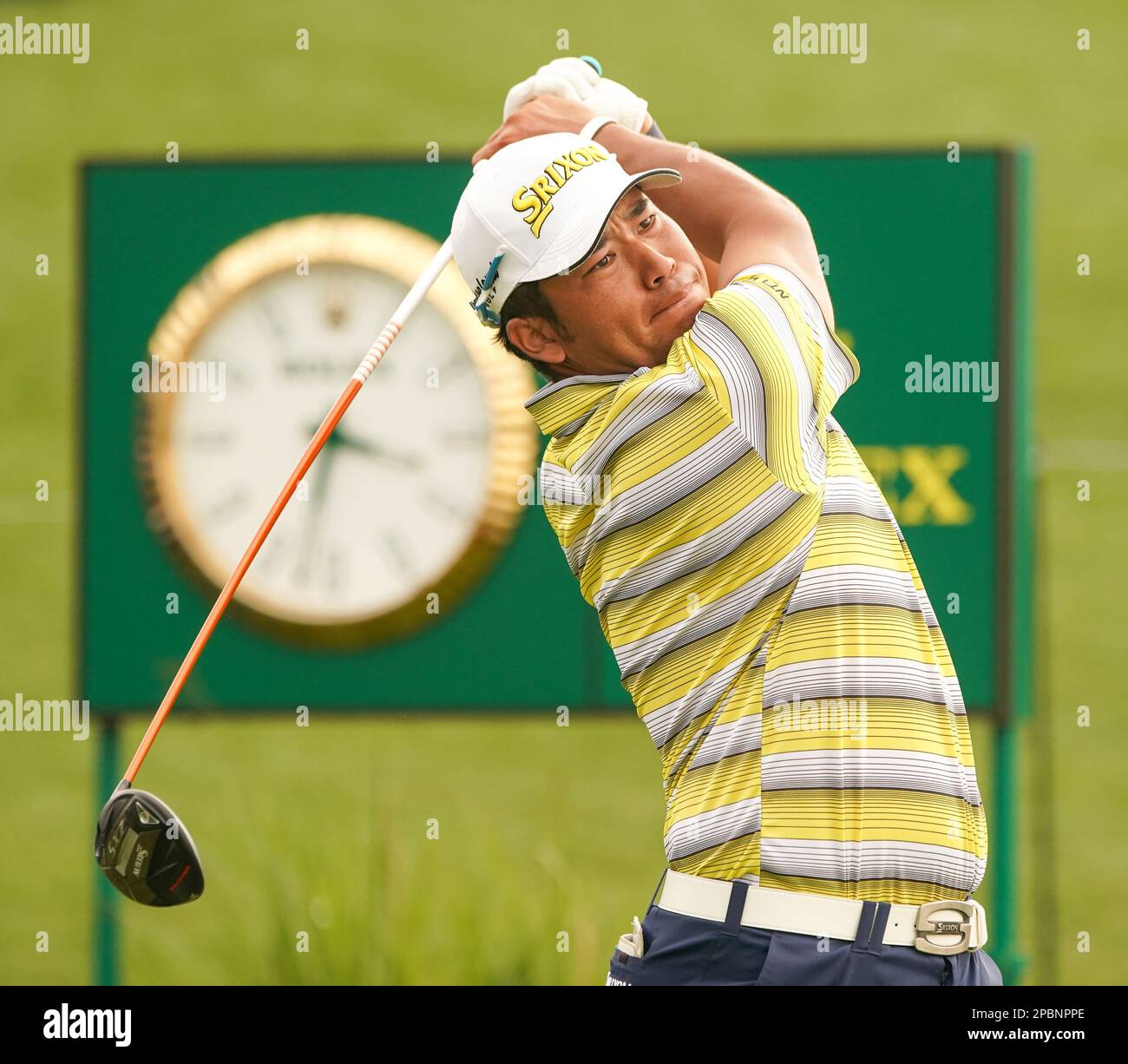 Ponte Vedra Beach, Florida, USA. 12th Mar, 2023. Hidecki Matsuyama tees ...