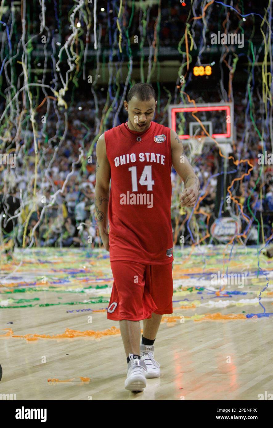 Ohio State guard Jamar Butler (14) walks off the court after losing to ...