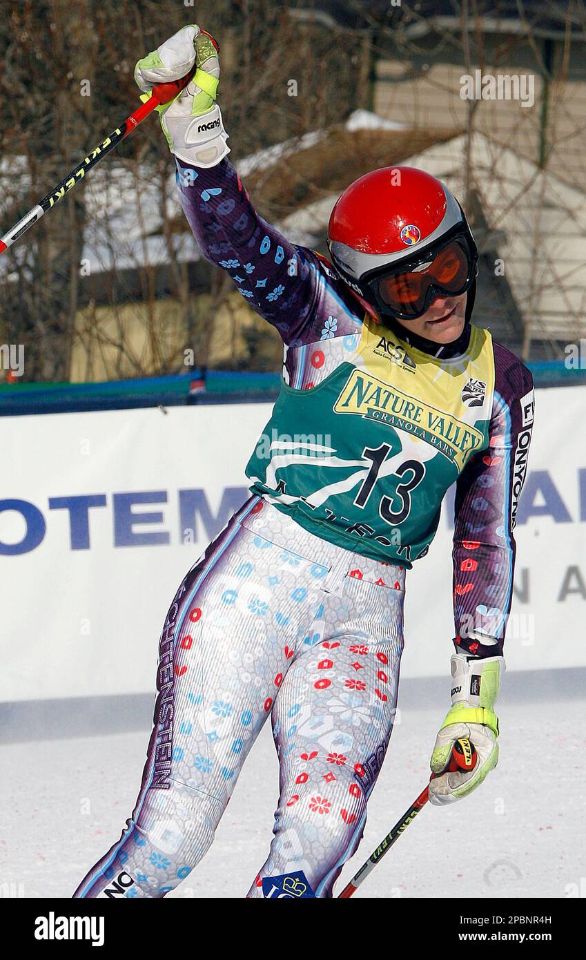 Sarah Schaedler reacts to her time and a fifth place finish in the ...