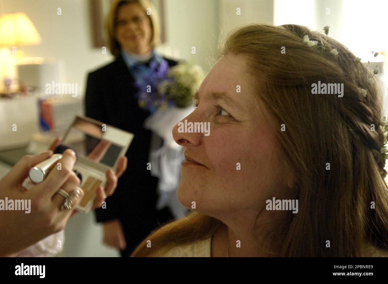 Angie Turpin gets has her makeup and hair done at Mars Hill in ...