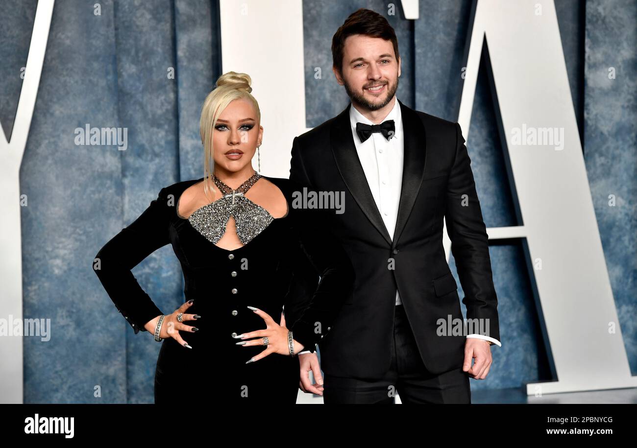Christina Aguilera, left, and Matthew Rutler arrive at the Vanity Fair ...
