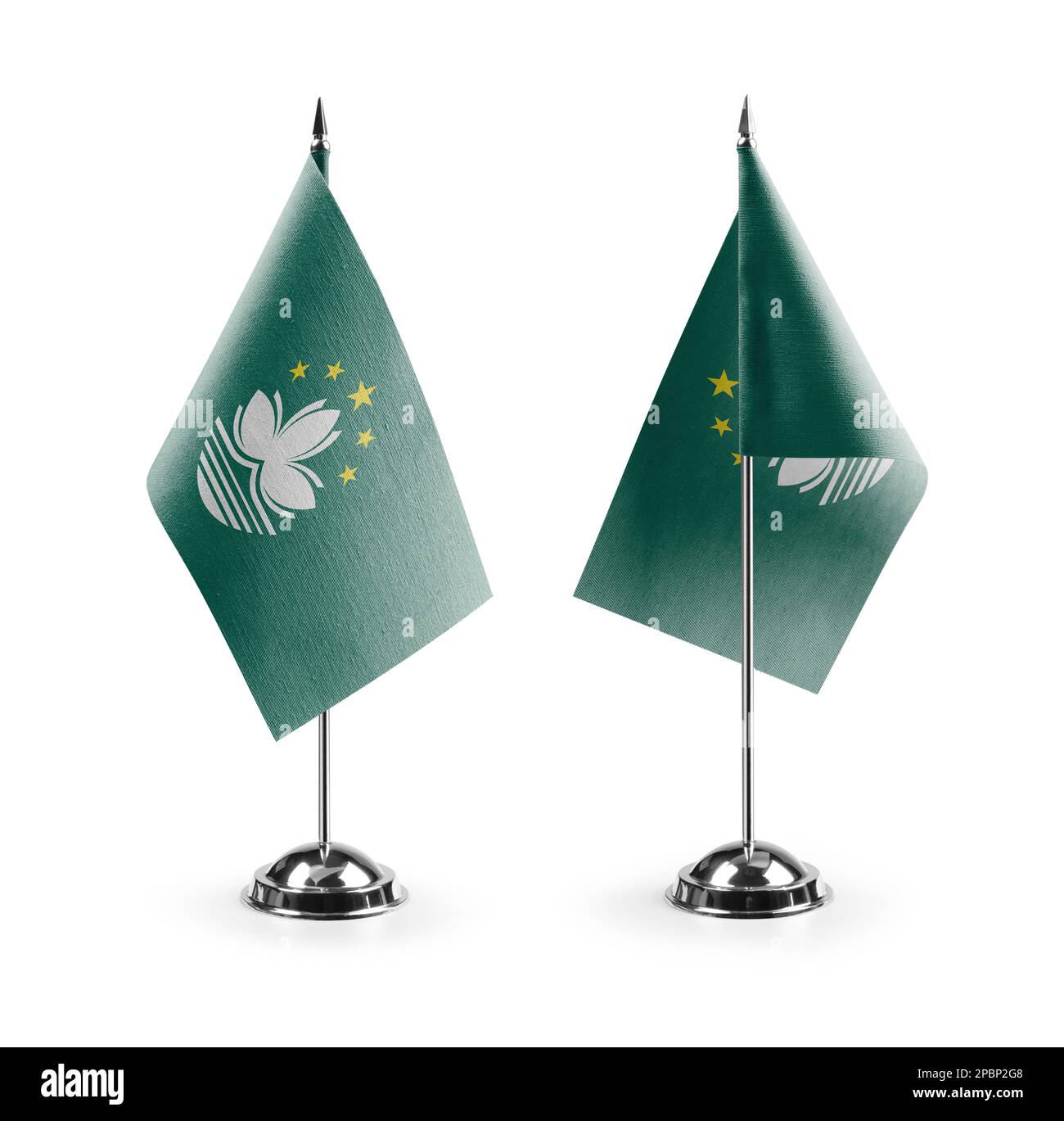 Small national flags of the Macao on a white background Stock Photo - Alamy