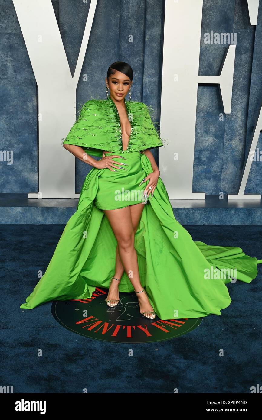 Saweetie attending the Vanity Fair Oscar Party held at the Wallis ... Saweetie attending the Vanity Fair Oscar Party held at the Wallis ...