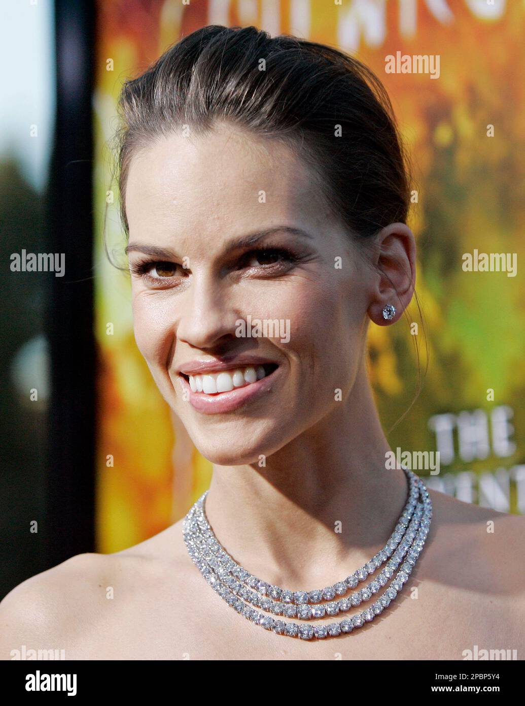 Hillary Swank star of the new horror film "The Reaping" wearing a ...