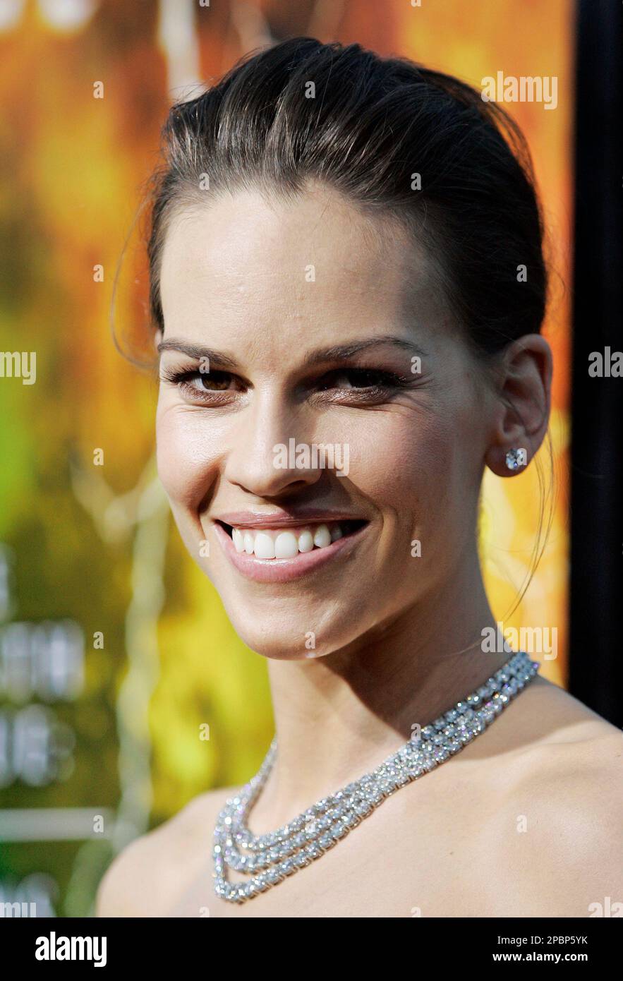 Hillary Swank star of the new horror film "The Reaping" wearing a ...