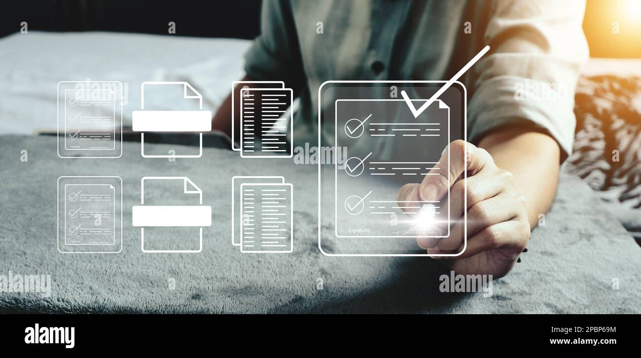 Electronic Signature Concept : Electronic Signing of Digital Documents ...