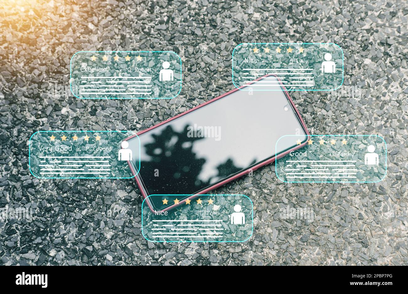 Users rate the service experience on the online application Concept ...