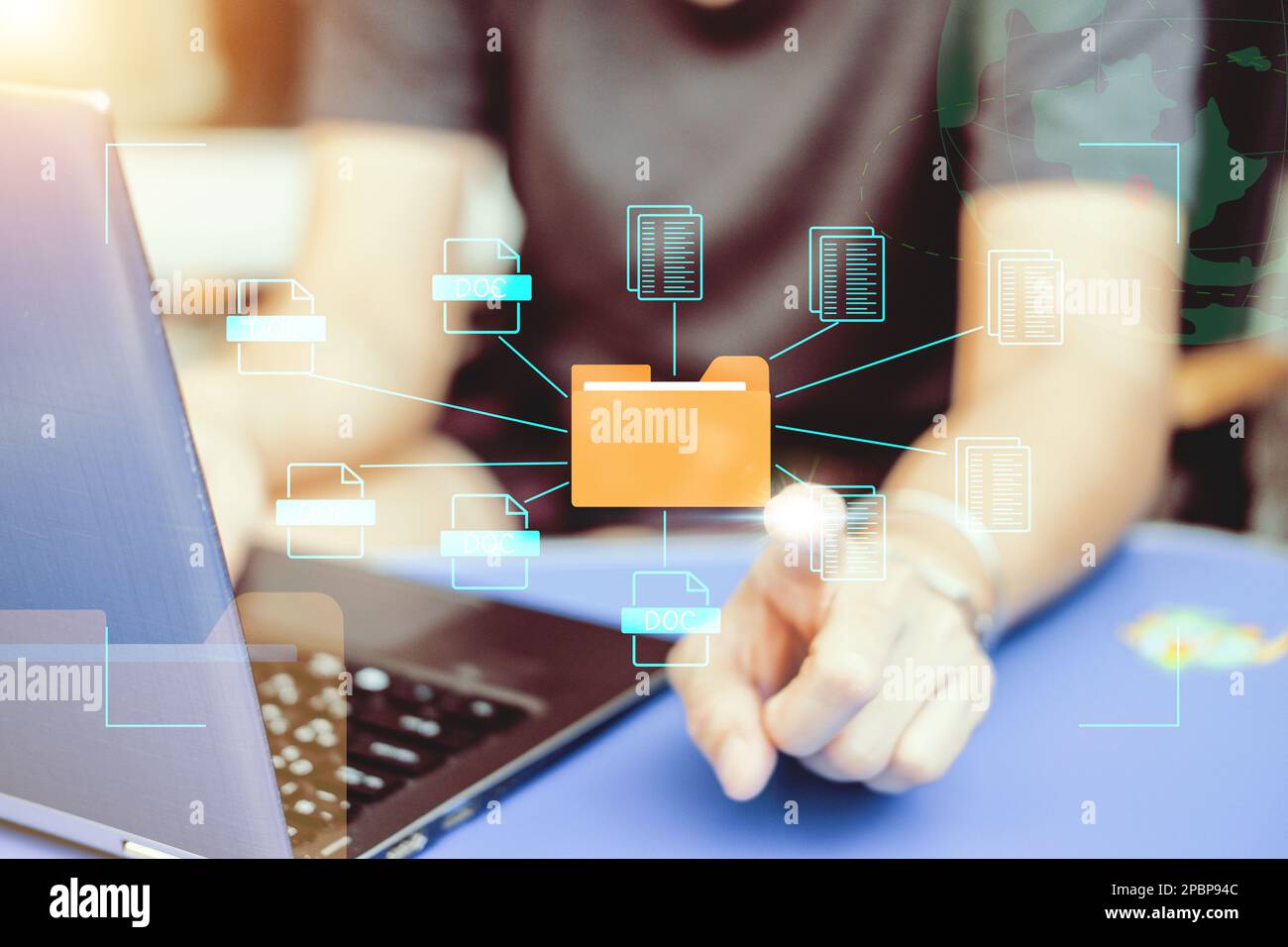 Concept : Document management system , folder and document icon ... Concept : Document management system , folder and document icon ...