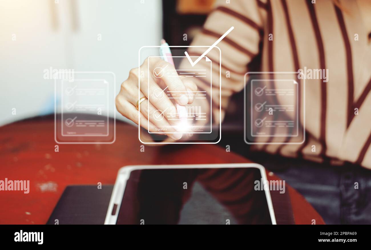 Electronic Signature Concept : Electronic Signing of Digital Documents ...