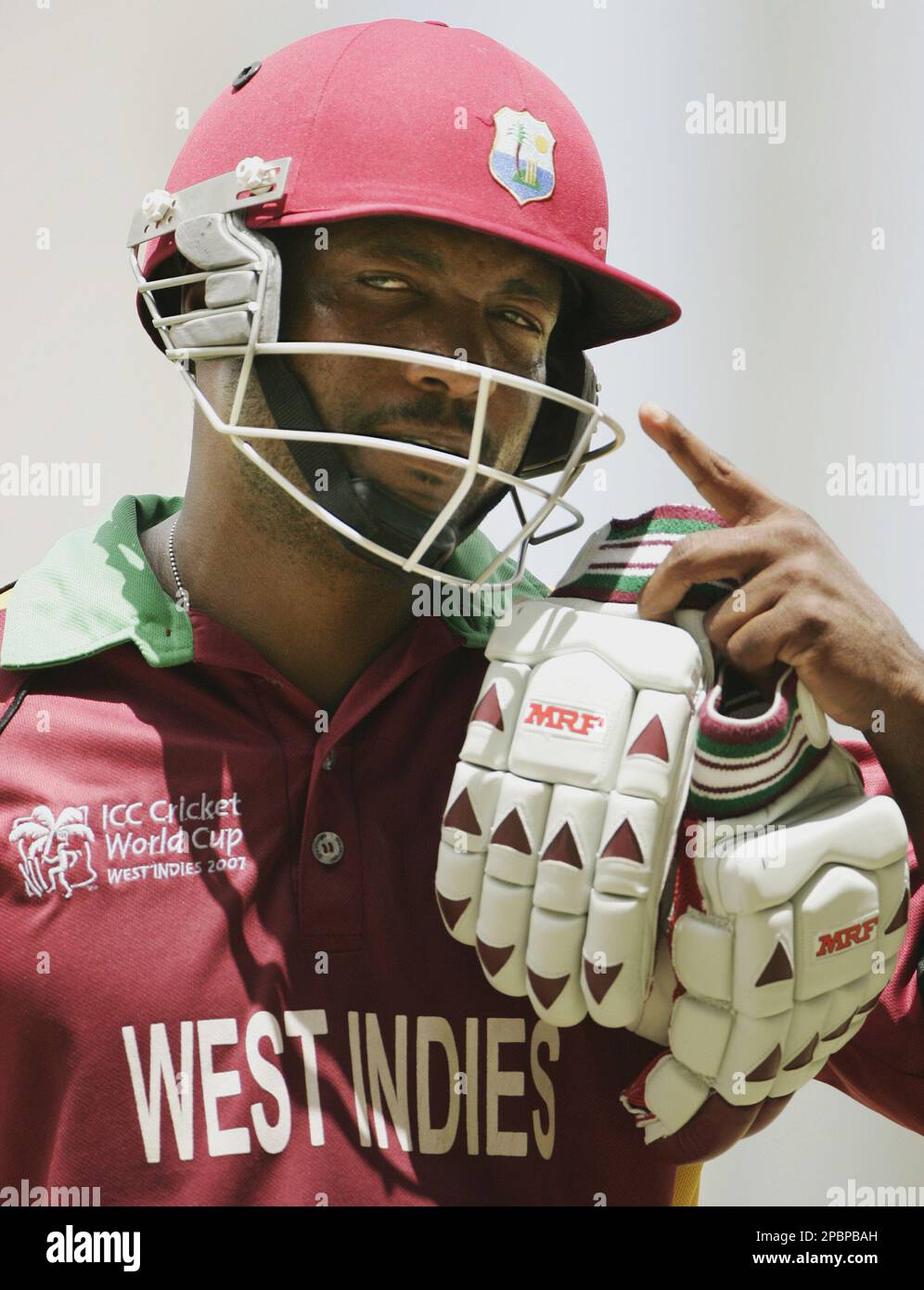 West Indies' captain Brian Lara walks off after losing his wicket lbw ...