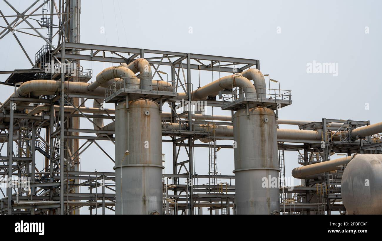 Oil Refinery Gas Chemical Equipment Prodiction import export Concept ...