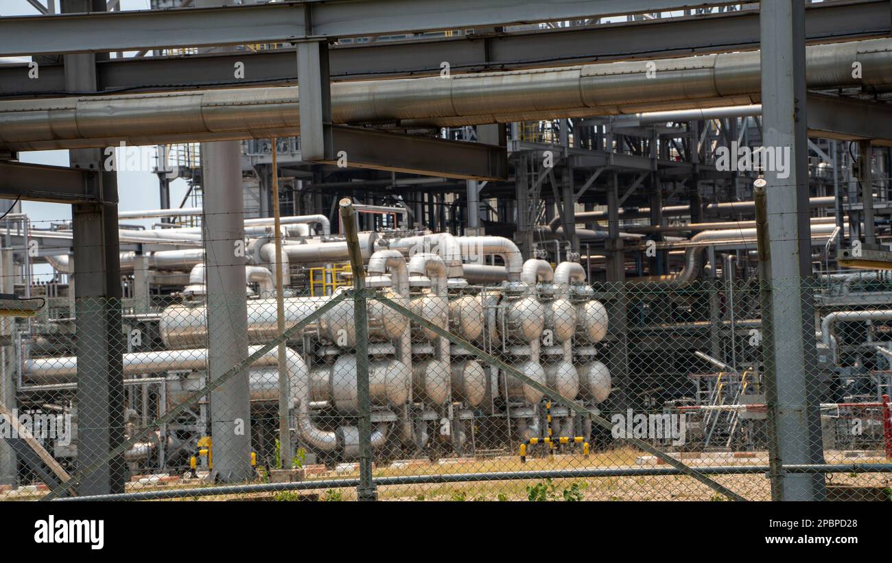 Oil Refinery Gas Chemical Equipment Prodiction import export Concept ...