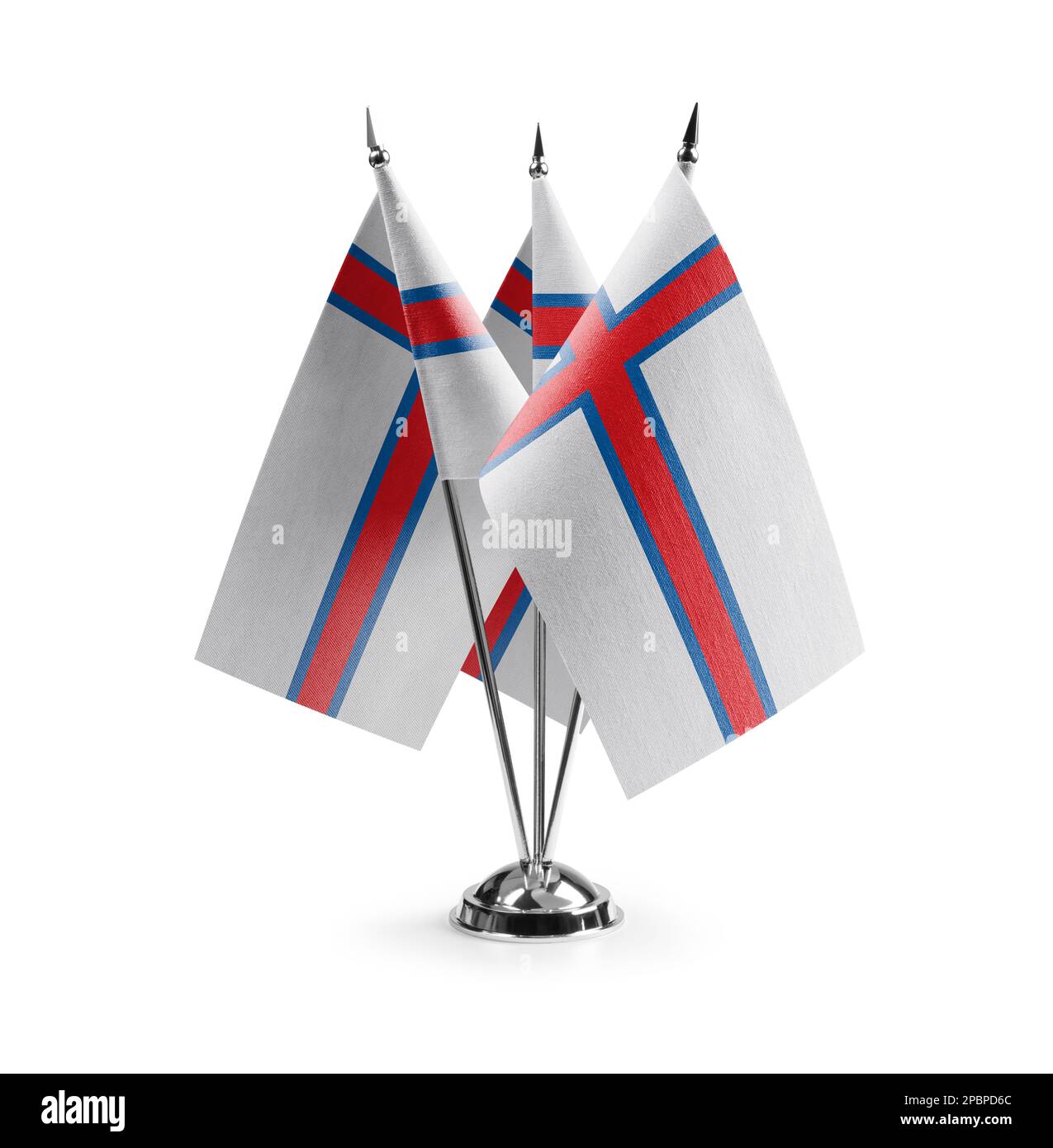 Small national flags of the Faroe Islands on a white background Stock ...
