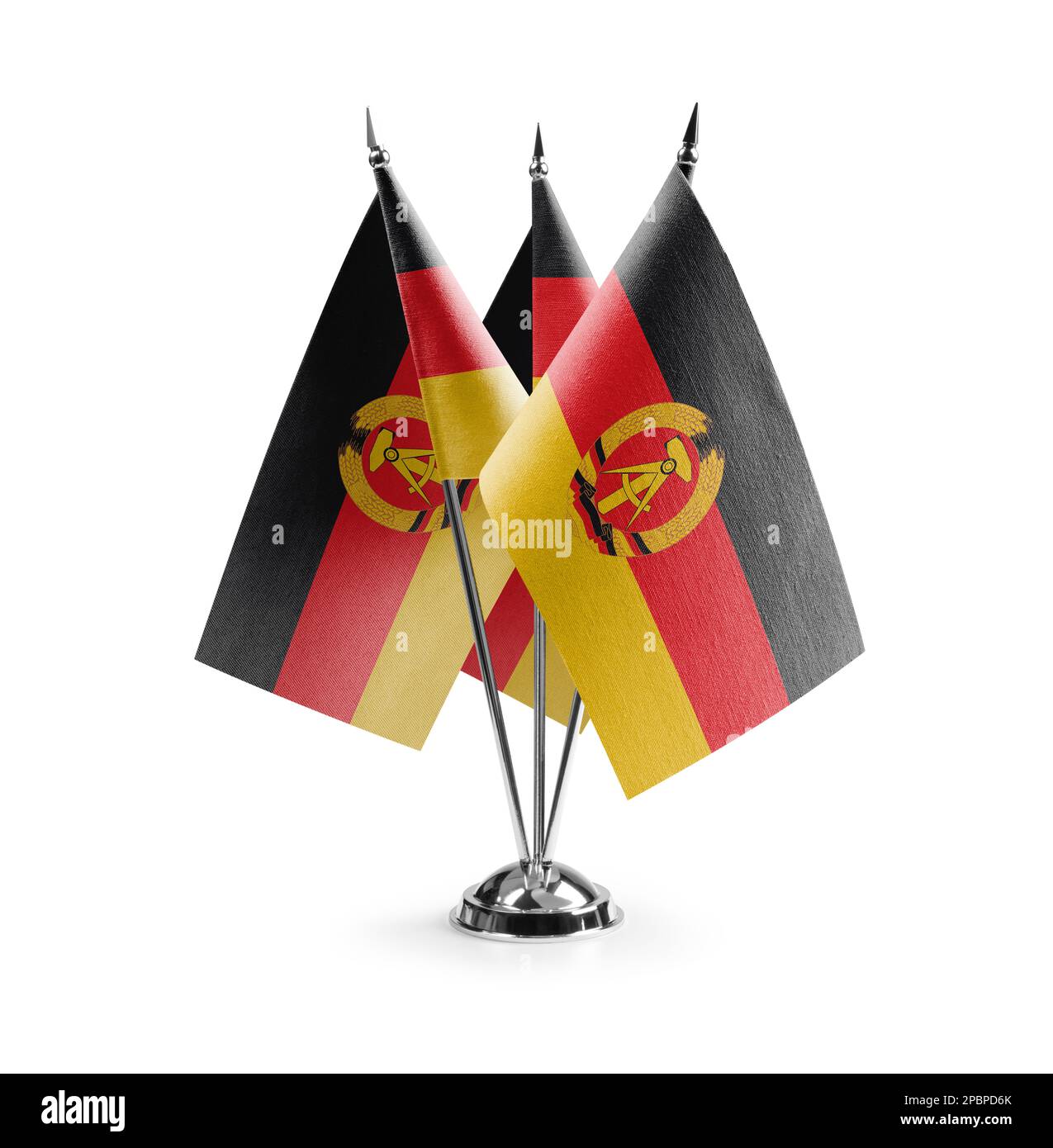 Small national flags of the DDR on a white background Stock Photo - Alamy