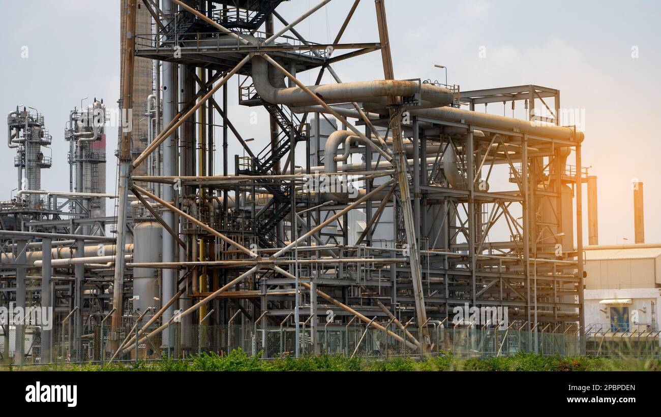 Oil Refinery Gas Chemical Equipment Prodiction import export Concept ...