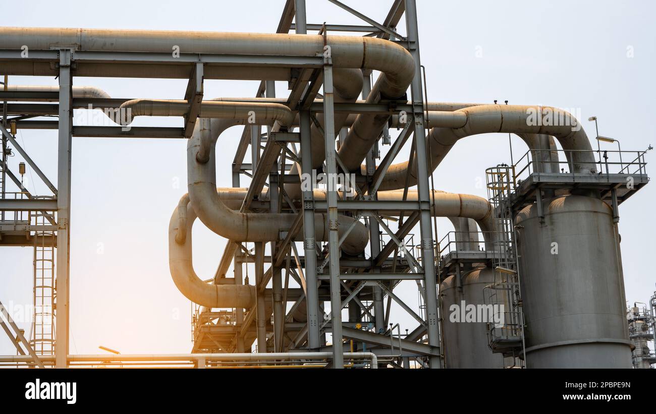 Oil Refinery Gas Chemical Equipment Prodiction import export Concept ...