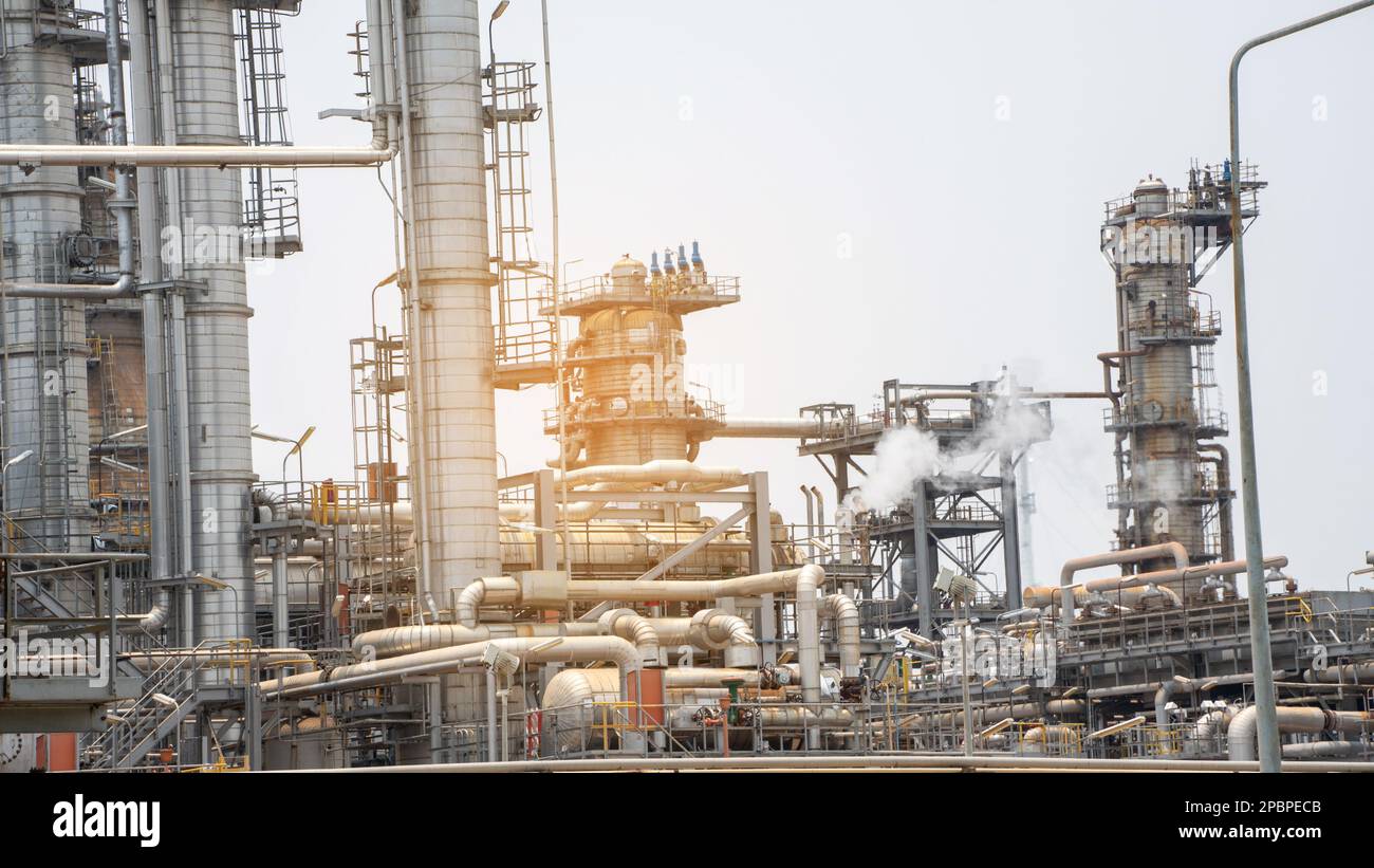 Oil Refinery Gas Chemical Equipment Prodiction import export Concept ...