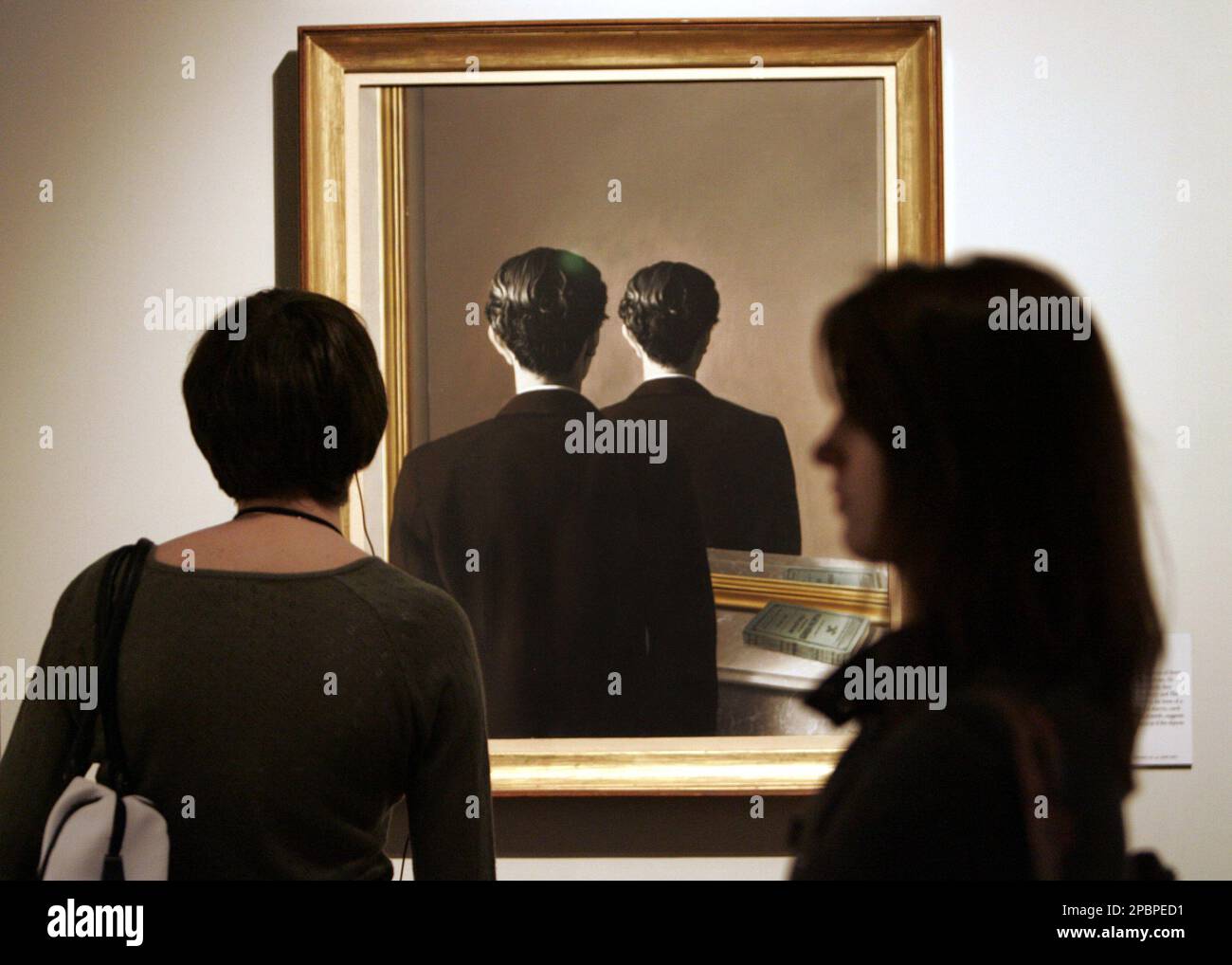 The painting ' Not to be Reproduced' by Rene Magritte in 1937 is seen ...