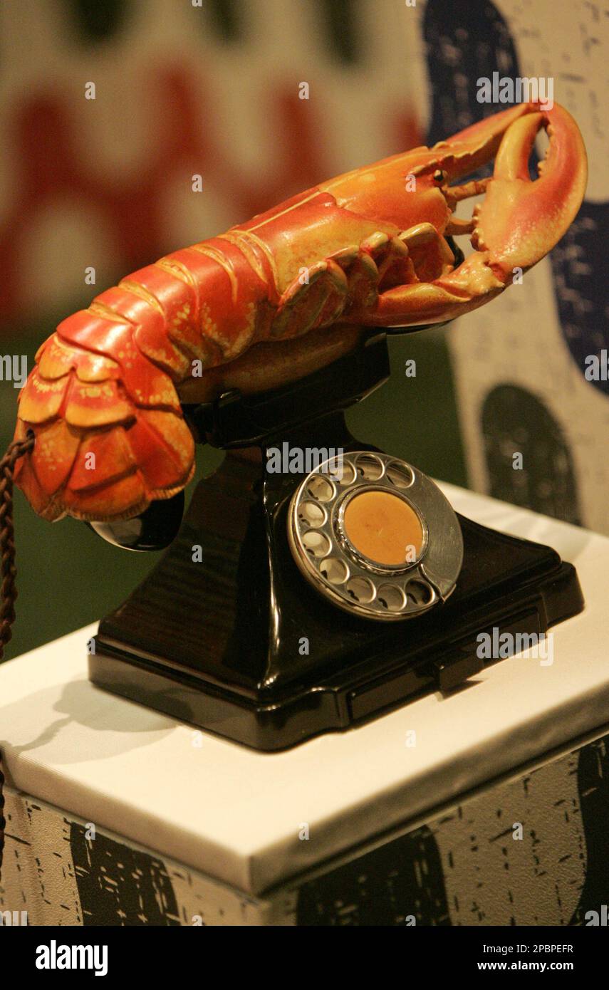 Salvador Dali's and Edward James' 'Lobster Telephone', is seen at the ...