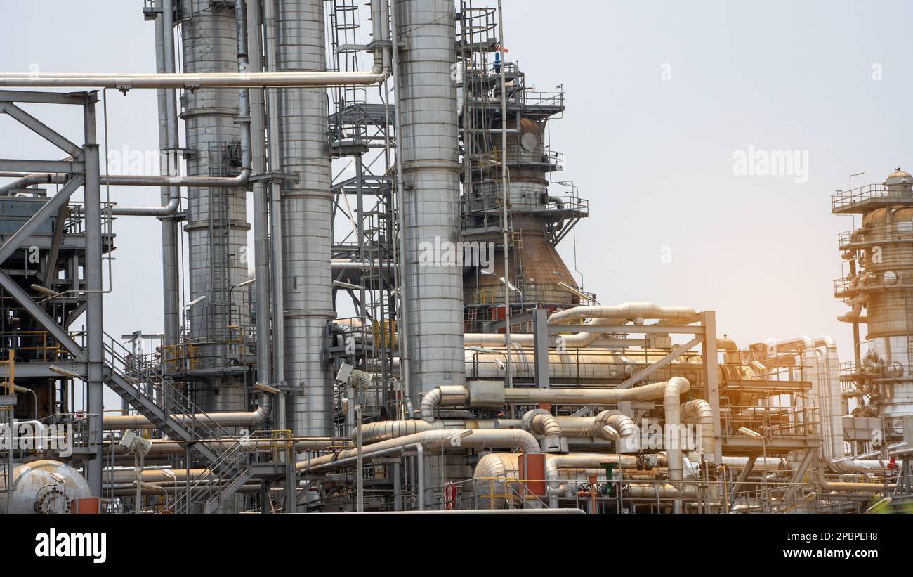 Oil Refinery Gas Chemical Equipment Prodiction import export Concept ...