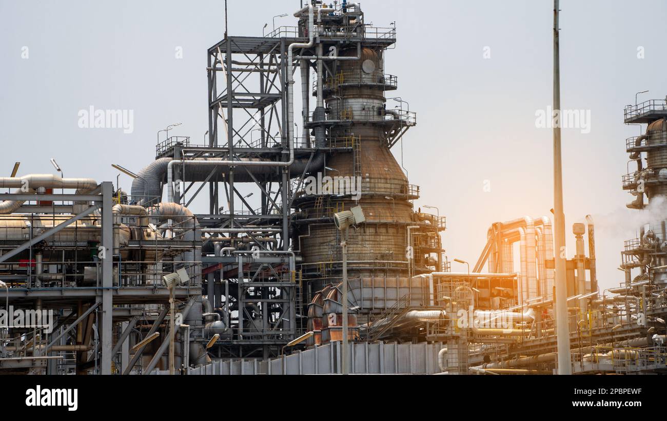 Oil Refinery Gas Chemical Equipment Prodiction import export Concept ...