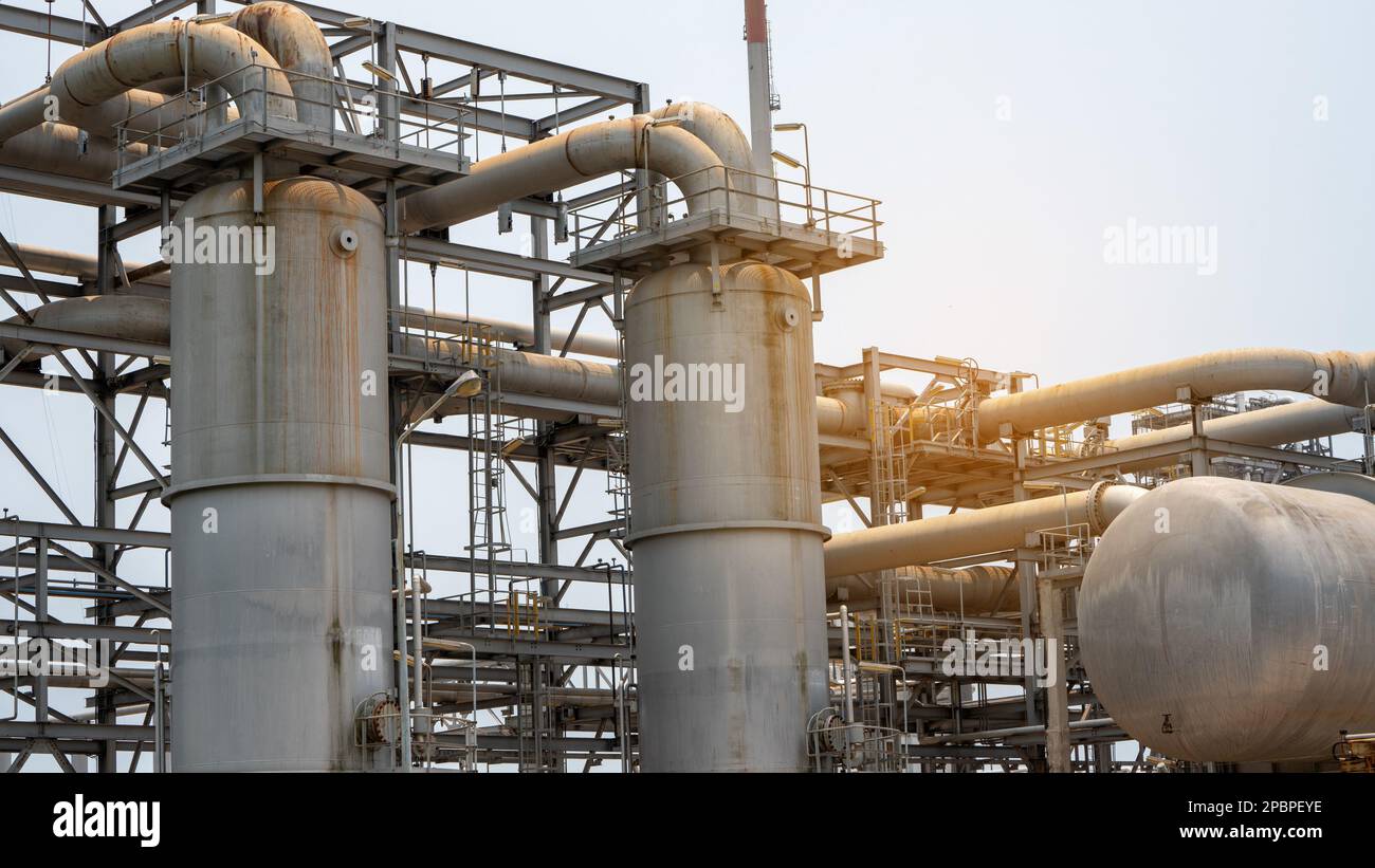 Oil Refinery Gas Chemical Equipment Prodiction import export Concept ...