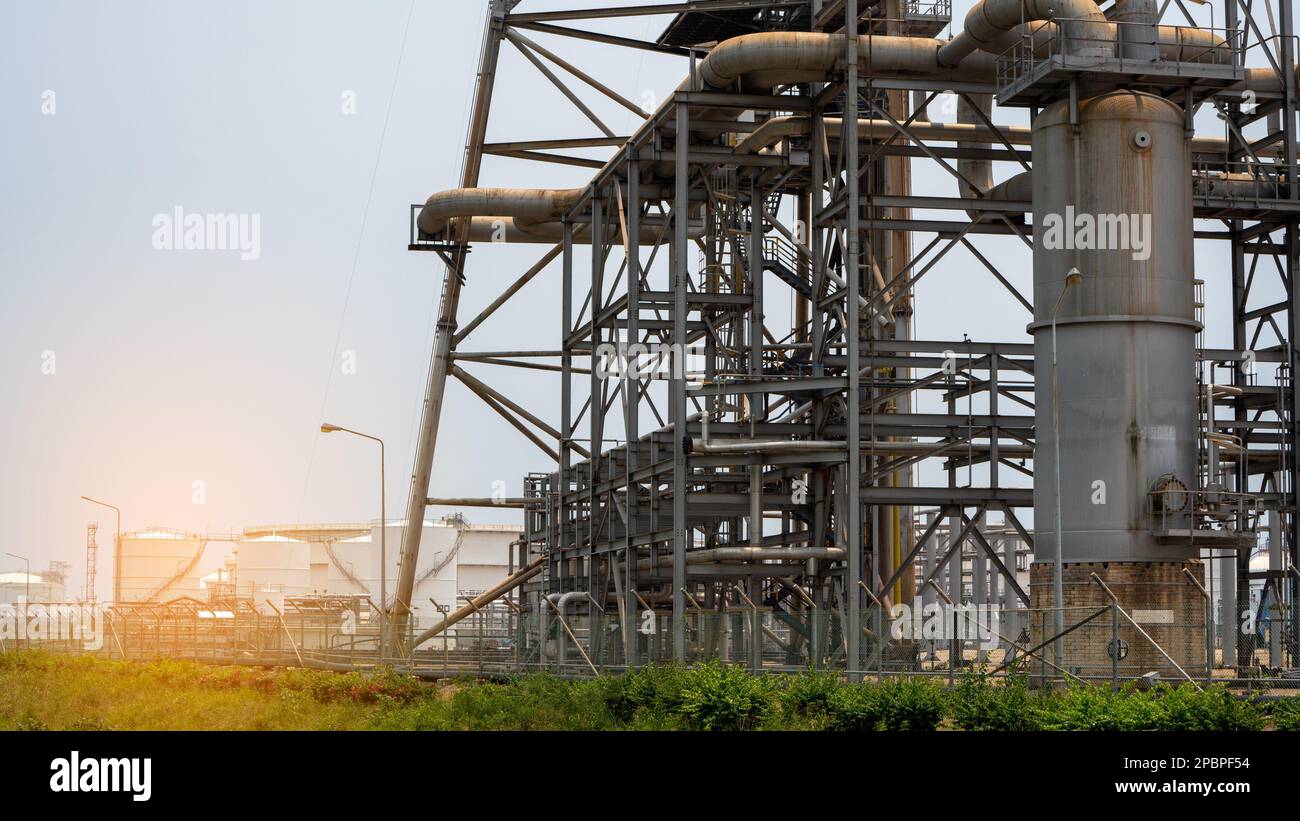 Oil Refinery Gas Chemical Equipment Prodiction import export Concept ...