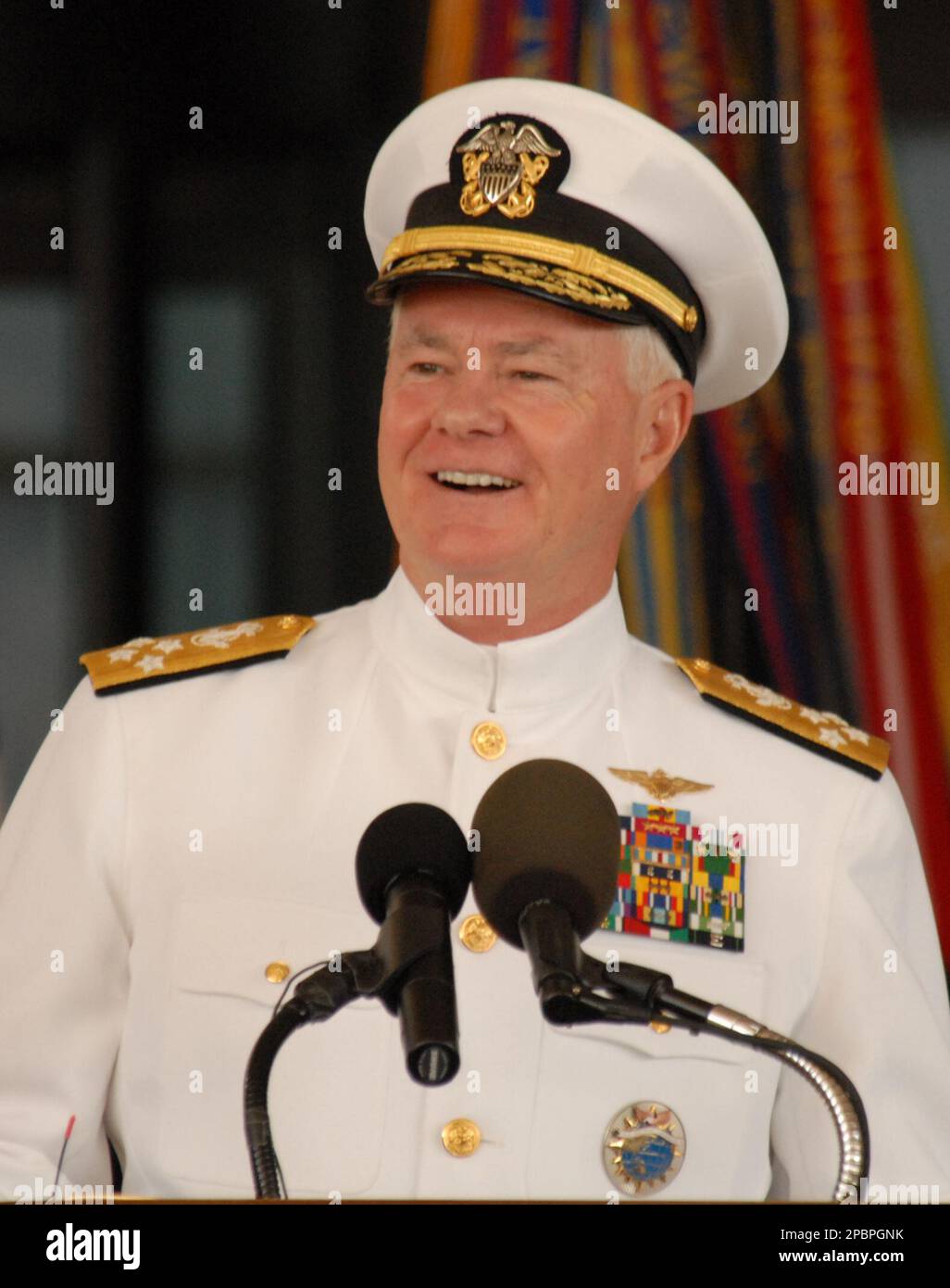 Adm. Timothy J. Keating smiles as he speaks during his assumption of ...
