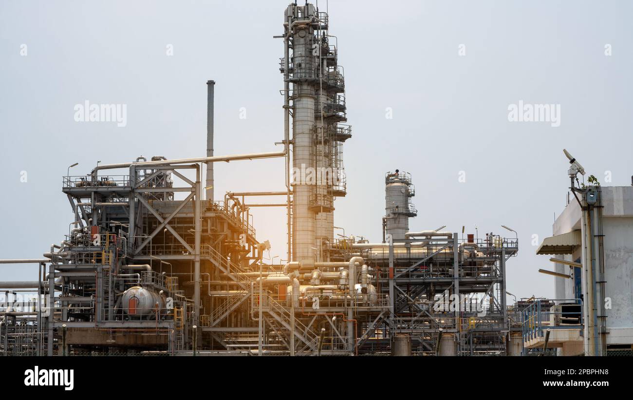 Oil Refinery Gas Chemical Equipment Prodiction import export Concept ...