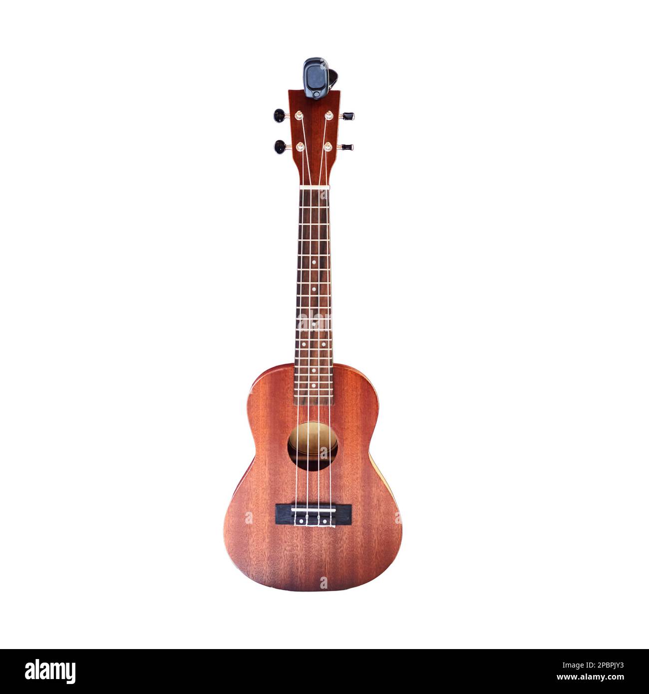 Ukulele, isolated on a white background. Classic ukulele, small wooden ...