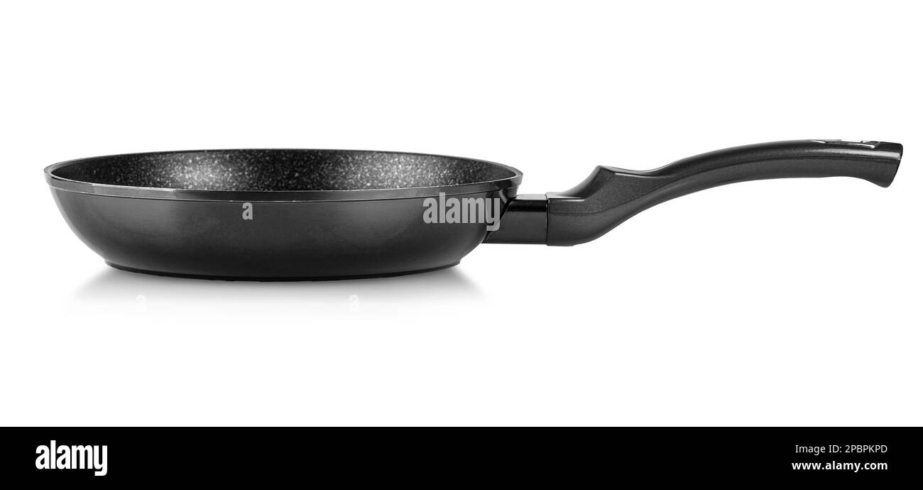 The Frying pan isolated on white background with clipping path Stock ...