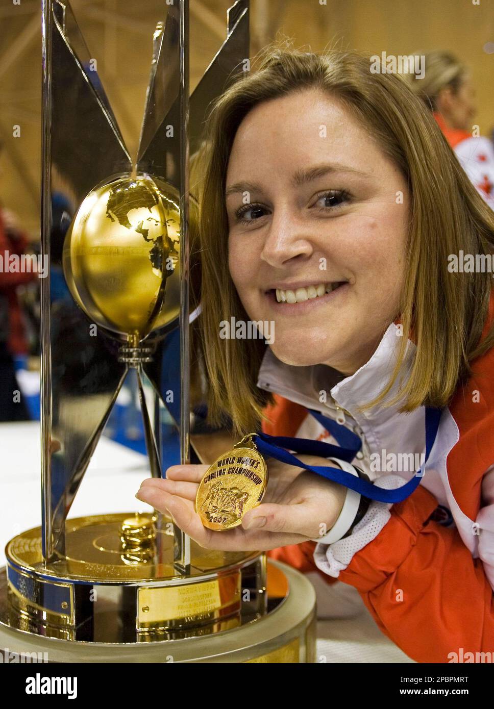 Team Canada skip Kelly Scott smiles after winning the women's world ...
