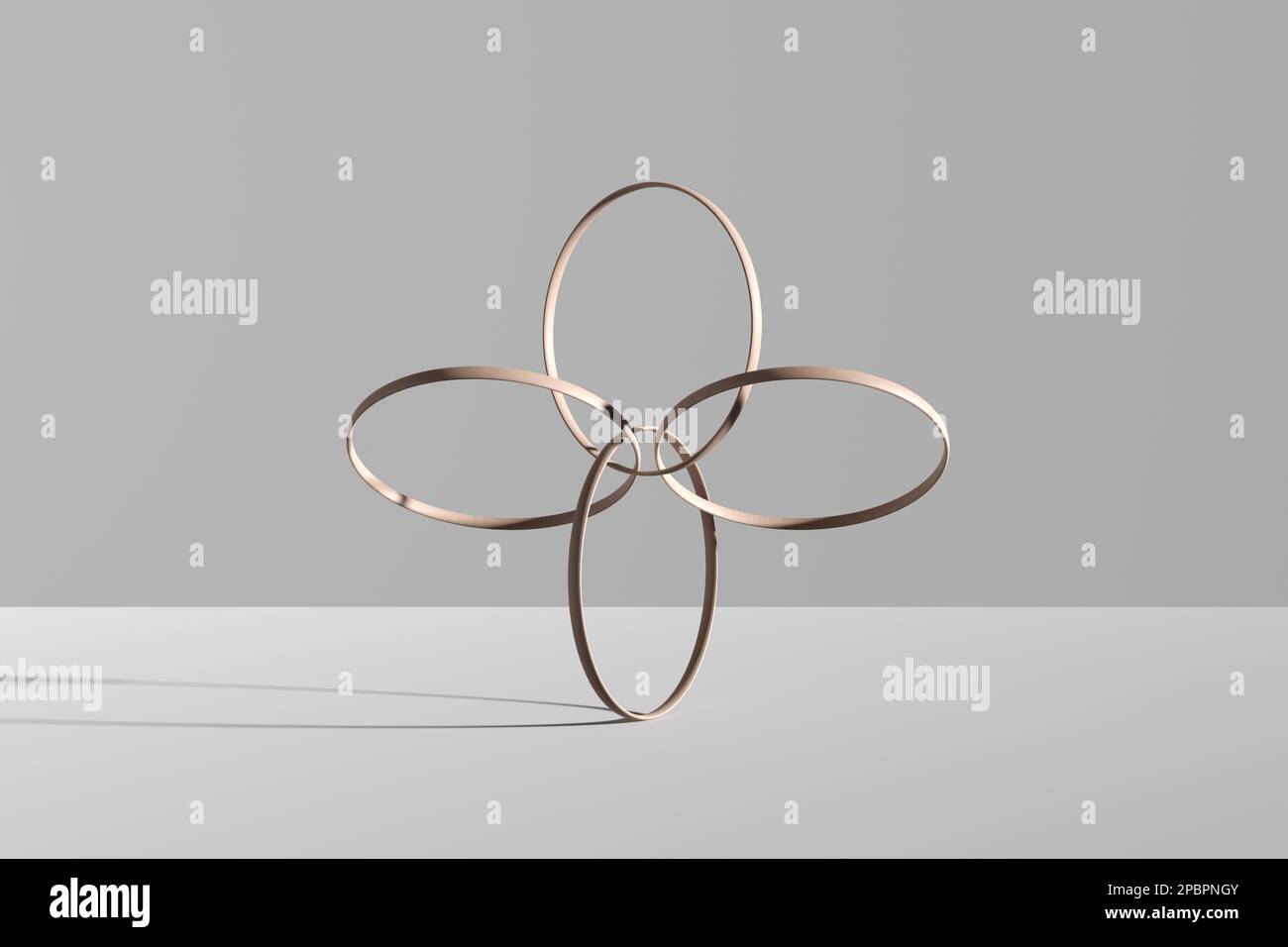 Concentric wooden circles levitating and balancing on white background ...