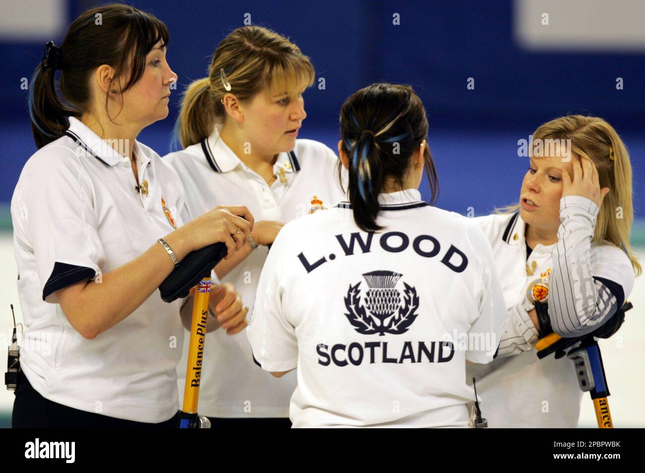Team Scotland's from left, Jackie Lockhart, Lorna Vevers, Lindsay Wood ...