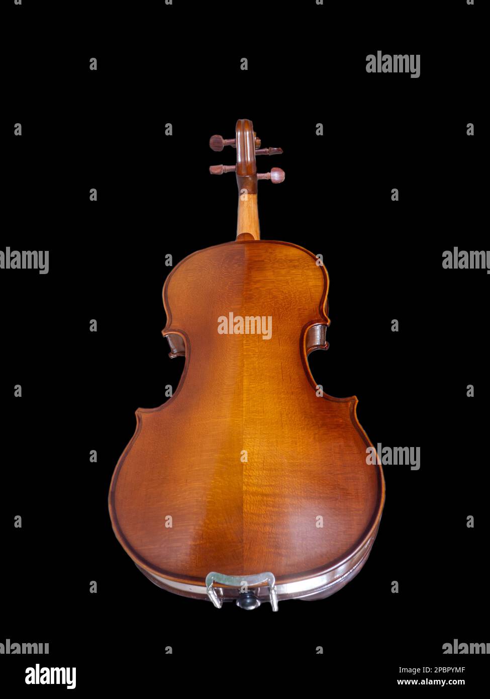Back side of the Violin , Music instrument in black background Stock ...