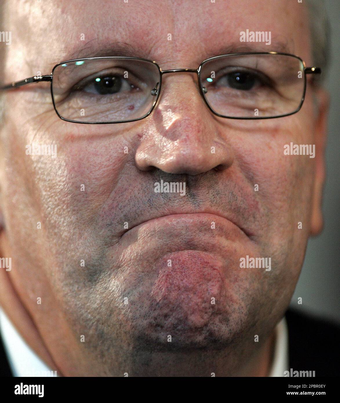 ** FILE ** Australian umpire Darrell Hair during a press conference ...