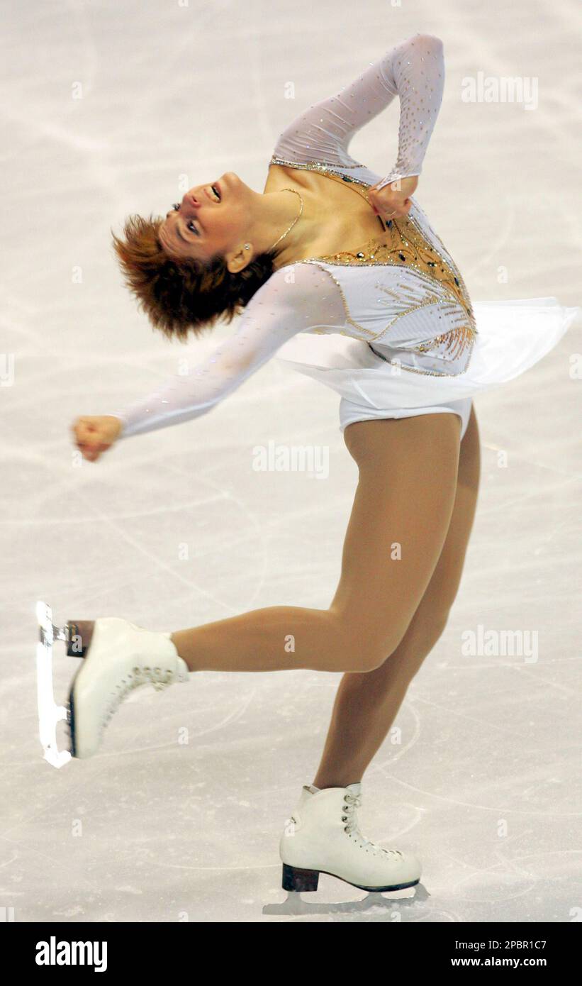 Julia Sebestyen of Hungary performs during the woman's short program at ...