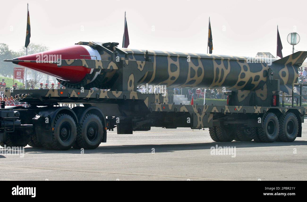Pakistan-made missile Ghauri, which has range of 1,500 kilometers (900 ...
