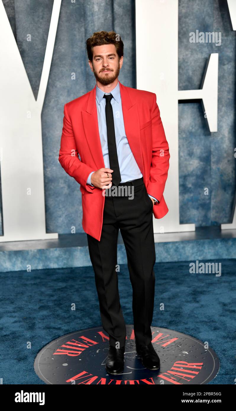 Andrew Garfield arrives at the Vanity Fair Oscar Party on Sunday, March ...