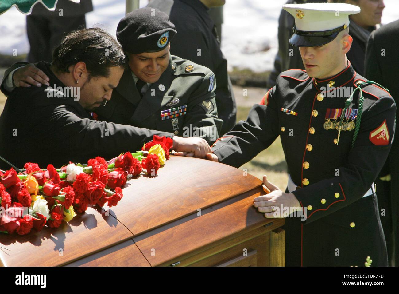 Army Spc. Michael D. Rivera's brother Lance Cpl. Alfredo Rivera, right ...