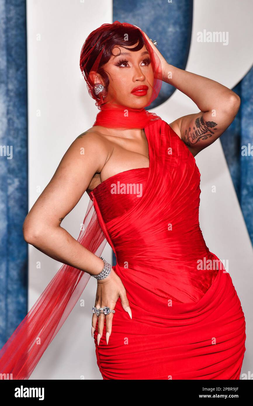 Beverly Hills, USA. 13th Mar, 2023. Cardi B walking on the red carpet ...